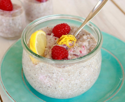 Lemon Raspberry Overnight Chia Pudding | Albertsons