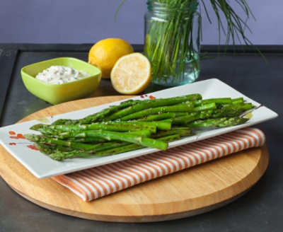 Roasted Balsamic Asparagus with Chive Aioli | Vons