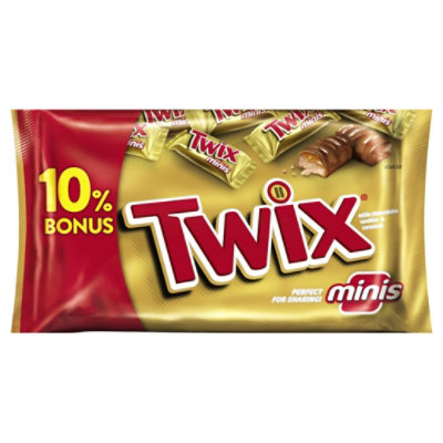 Twix Cookie Bars Caramel Milk Chocolate Minis Bag - 13 Oz - safeway
