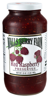 Walls Berry Farm Jam Red Raspberry - 32 Oz - carrsqc