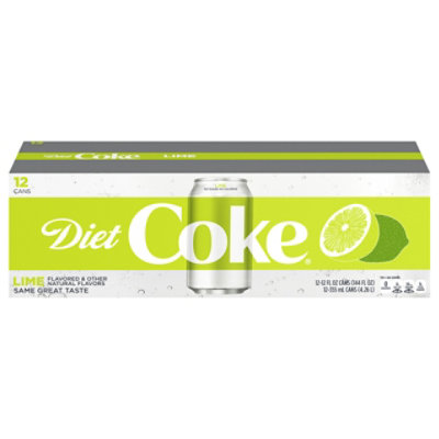 Diet Coke Soda Pop With Lime 12 Count - 12 Fl. Oz. - safeway