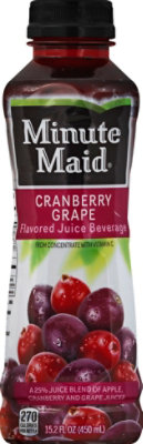 Minute Maid Cranberry Grape Flavored Juice Beverage - 15.2 Fl. Oz ...