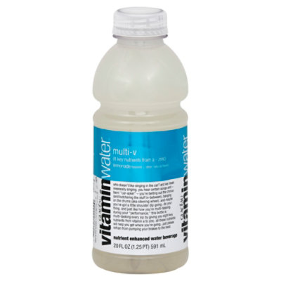 vitaminwater Water Beverage Nutrient Enhanced Multi-V Lemonade - 20 Fl ...