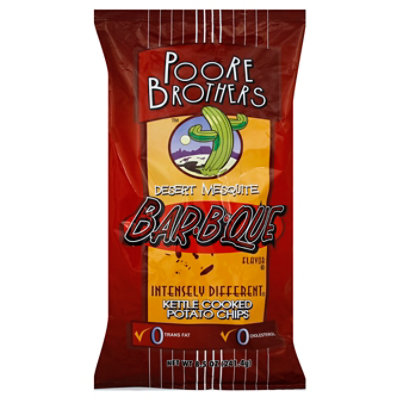Poore Brothers Potato Chips Kettle Cooked Desert Mesquite Bar-B-Que - 8 ...