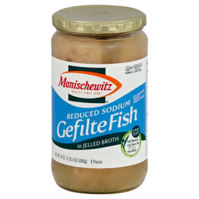 Manischewitz Gefilte Fish Reduced Sodium - 24 Oz - Safeway