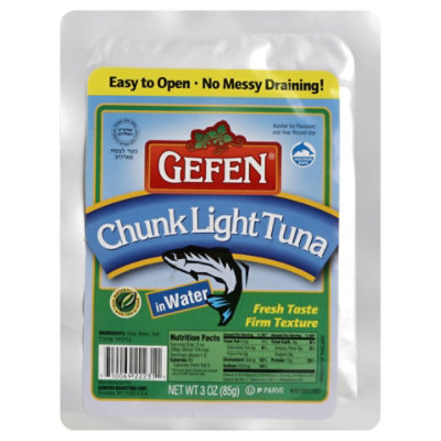 Gefen Chunk Light Tuna In Water In A Pouch - 3 Oz - safeway