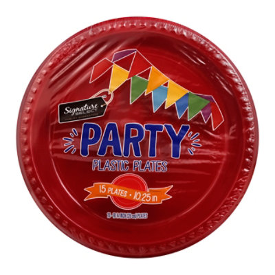 Signature SELECT Party 10.25 Inch Plastic Plates- 15 Count - safeway