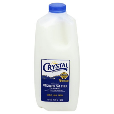 Crystal Milk Reduced Fat 2% - Half Gallon - safeway