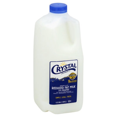 Crystal Milk Reduced Fat 2% - Half Gallon - safeway