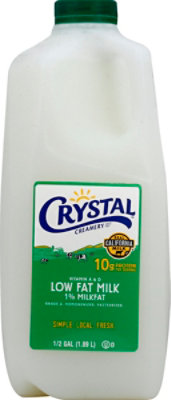 Crystal Milk Lowfat 1% - Half Gallon - safeway