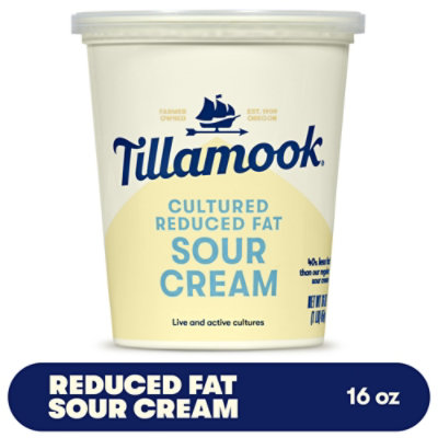 Tillamook Cultured Reduced Fat Sour Cream - 16 Oz - Albertsons