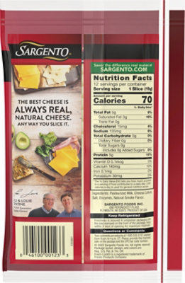 Sargento Cheese Slices Deli Style Provolone 12 Count - 8 Oz - Safeway