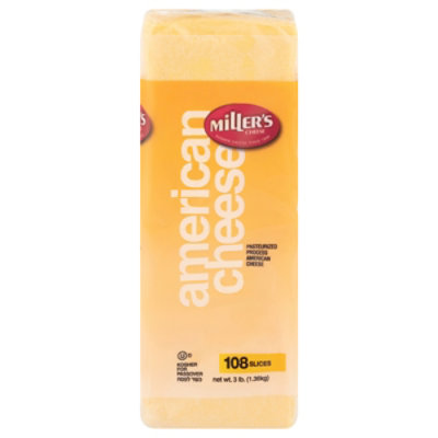 Millers Cheese Yellow American Cheese - 48 Oz - acmemarkets