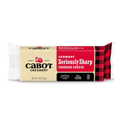 Cabot Seriously Sharp Cheddar Cheese - 8 Oz - ACME Markets