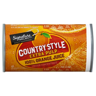 Signature SELECT Juice Orange Calcium Extra Pulp Country Style - 12 Fl ...