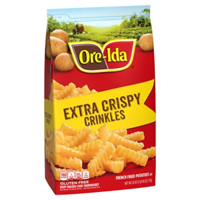 Ore-Ida Extra Crispy Crinkles French Fries Fried Frozen Potatoes Bag ...