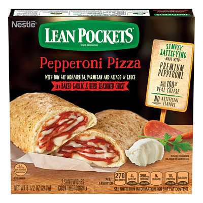 Lean Pockets Sandwiches Seasoned Crust Garlic Buttery Reduced Fat ...