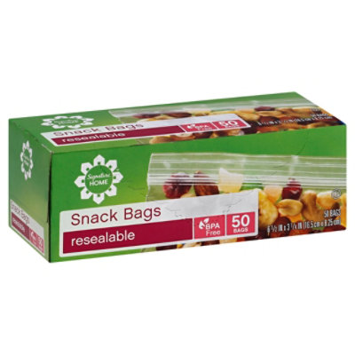 Signature SELECT Bags Snack Resealable BPA Free - 50 Count - albertsons