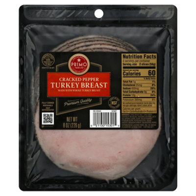 Primo Taglio Turkey Peppered Vacuum Pack - 8 Oz - vons