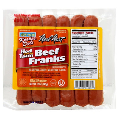 Meal Mart Beef Franks New York - 12 Oz - safeway
