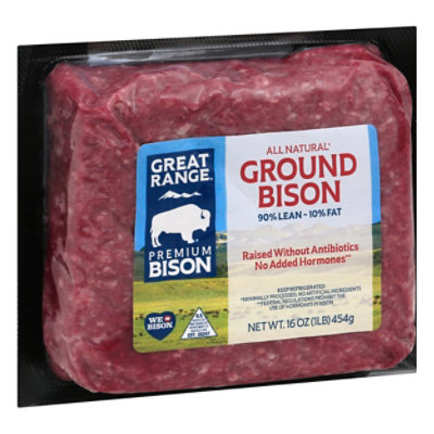Great Range Bison Ground Bison - 16 Oz - kingsfoodmarkets