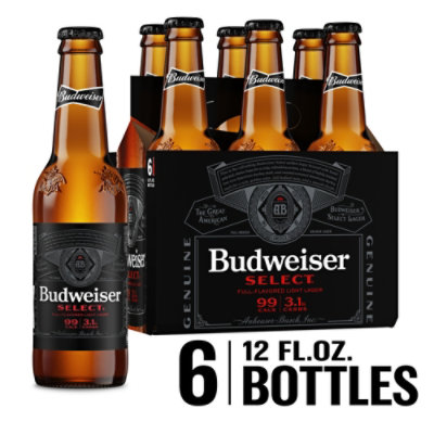 Budweiser Select 4.3% ABV Light Beer In Bottles - 6-12 Fl. Oz. - albertsons