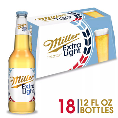 Miller64 Extra Light American Style Light Lager Beer 2.8% ABV Bottles - 18-12 Fl. Oz. - jewelosco