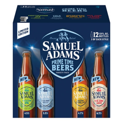 Samuel Adams Prime Time Seasonal Variety Beer Bottles - 12-12 Fl. Oz. - albertsons