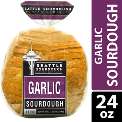 Seattle Sourdough Baking Co Bread Garlic Round - 24 Oz - Albertsons