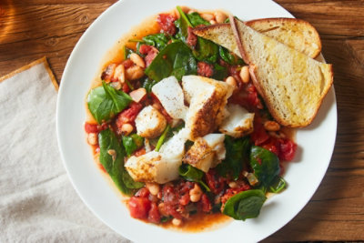 Chorizo-Spiced Cod with Fire-Roasted Tomatoes, White Beans, and Toasted ...