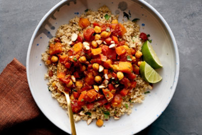 Moroccan Squash and Chickpea Tagine with Quinoa and Almonds | Safeway