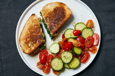 Spanakopita Grilled Cheese Sandwiches with Greek Salad | Safeway