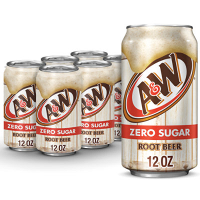 A&W Zero Sugar Root Beer Soda Bottle - 6-12 Fl. Oz. - Safeway