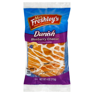 Mrs Freshleys Blueberry Cheese Danish - 4 Oz - safeway