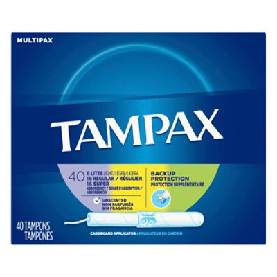 Tampax Tampons Cardboard Multipax - 40 Count - safeway