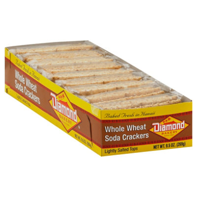 Diamond Bakery Crackers Soda Lightly Salted Tops Whole Wheat - 9.5 Oz ...