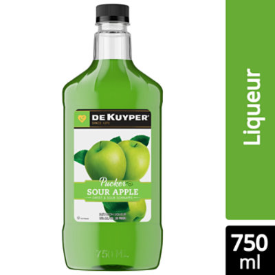 DeKuyper Schnapps Liqueur Sour Apple Pucker 30 Proof - 750 Ml - Vons