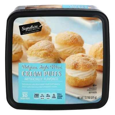 Signature SELECT Cream Puffs Belgian Style Mini - 13.2 Oz - ACME Markets