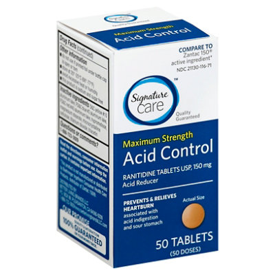 Signature Care Maximum Strength Acid Reducer Ranitidine - 50 Count ...