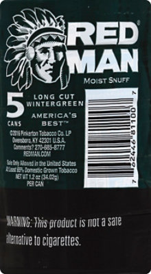Red Man Long Cut Wintergreen Moist Snuff - Case - Safeway