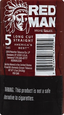 Red Man Long Cut Straight Moist Snuff - Case - albertsons
