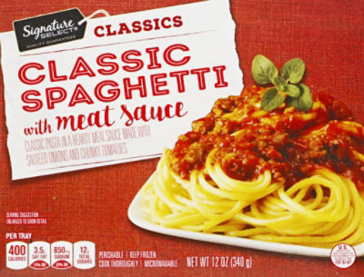 Signature SELECT Classics Spaghetti With Meat Sauce - 12 Oz - Albertsons