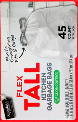 Signature SELECT Flex Tall Kitchen Bags With Drawstring 13 Gallon - 45 ...