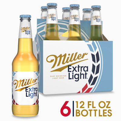 Miller64 Extra Light American Style Light Lager Beer 2.8% ABV Bottles - 6-12 Fl. Oz. - acmemarkets