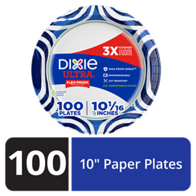 Dixie Ultra Paper Plates Printed 10 1/16 Inch - 100 Count - albertsons