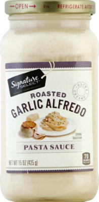 Signature SELECT Pasta Sauce Roasted Garlic Alfredo Jar - 15 Oz - Kings ...