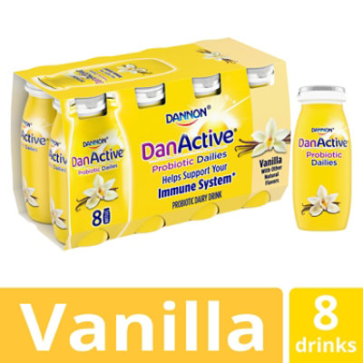 Dannon DanActive Vanilla Probiotic Dailies - 8-3.1 Fl. Oz. - vons