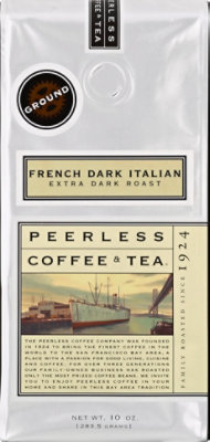 Peerless Coffee & Tea Coffee Ground Extra Dark Roast French Dark ...