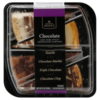 Cake Chocolate New York Cheese Sampler 4 Count - Each - safeway