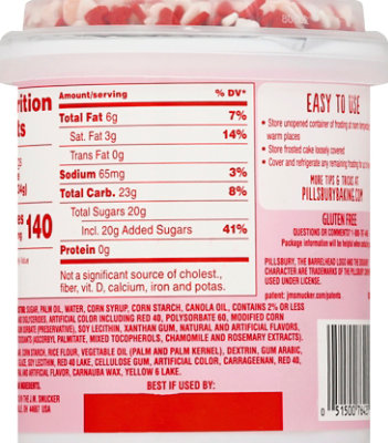 Pillsbury Funfetti Frosting Vanilla Valentines - 15.6 Oz - Andronico's